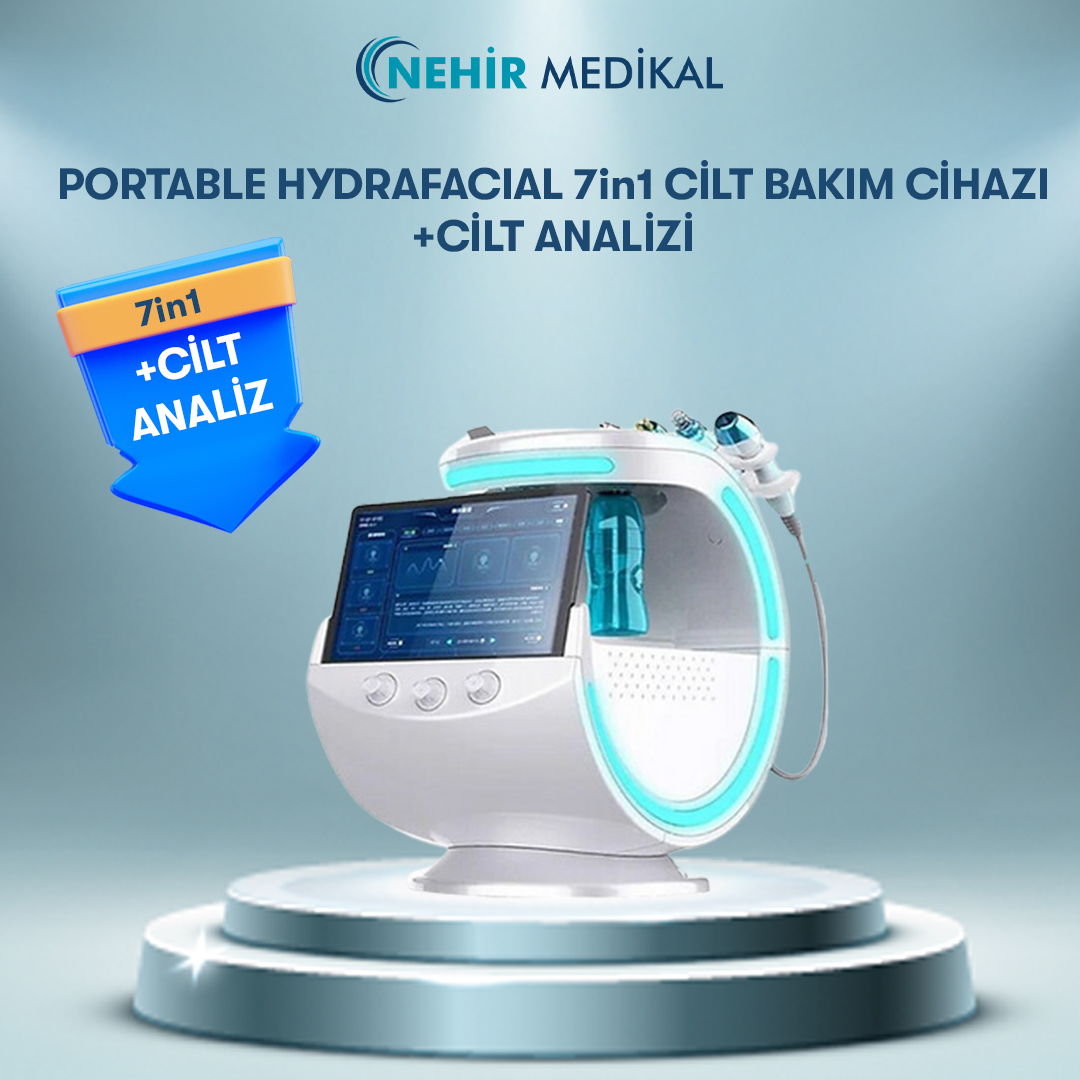 Portable HYDRAFACIAL 7IN1 CİLT BAKIM CİHAZI + CİLT ANALİZ - Nehir Medikal